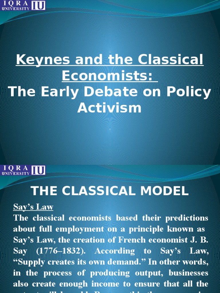 Classical vs. Keynesian Economics Debate | PDF | Keynesian Economics ...