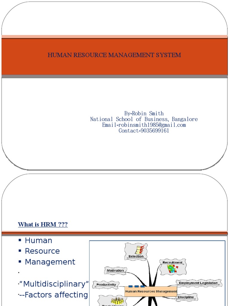 Human Resource Management System My | PDF | Human Resource Management ...