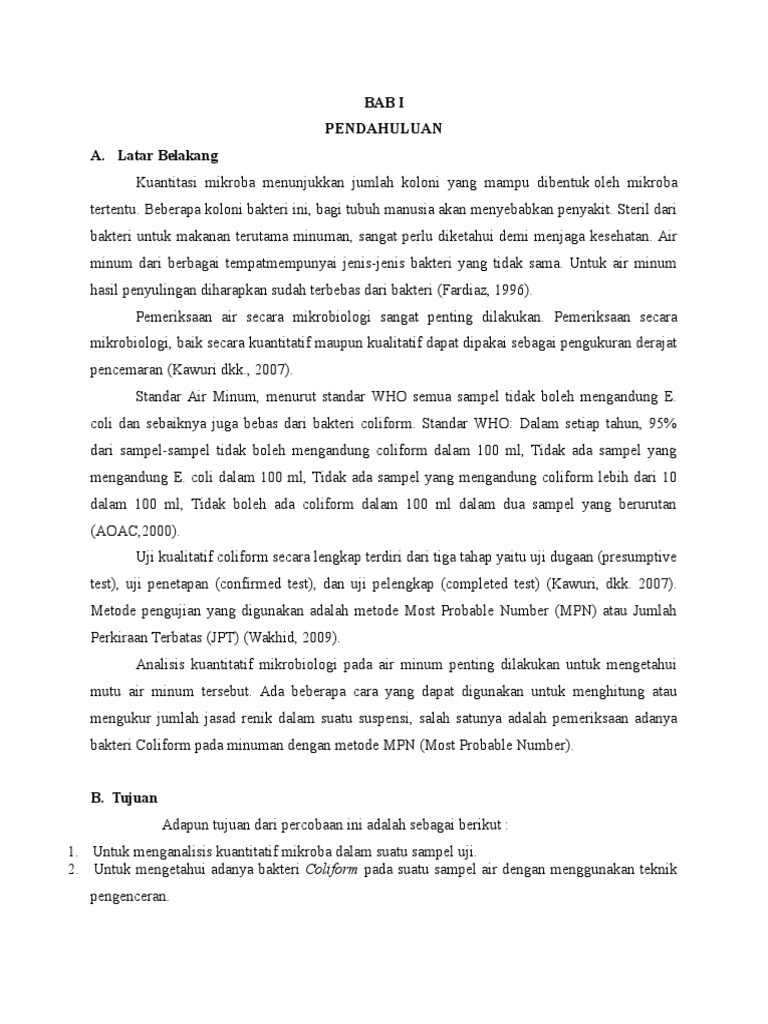 Laporan Praktikum Mikrobiologi Uji Kuantitatif Mikroba | PDF