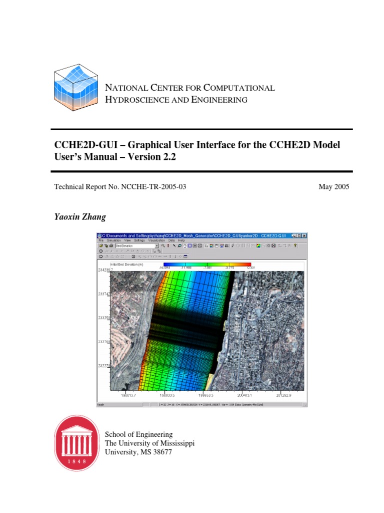 CCHE2D 2.2 User's Manual | PDF | Computer Simulation | Fluid Dynamics
