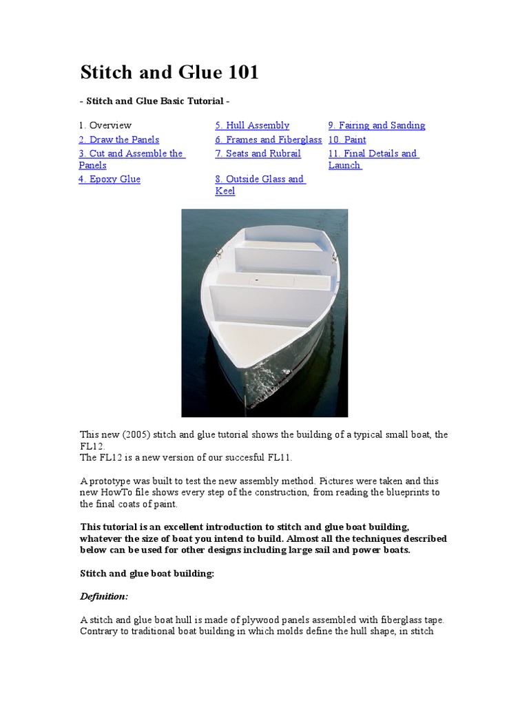 Stitch and Glue 101 | PDF | Fiberglass | Epoxy