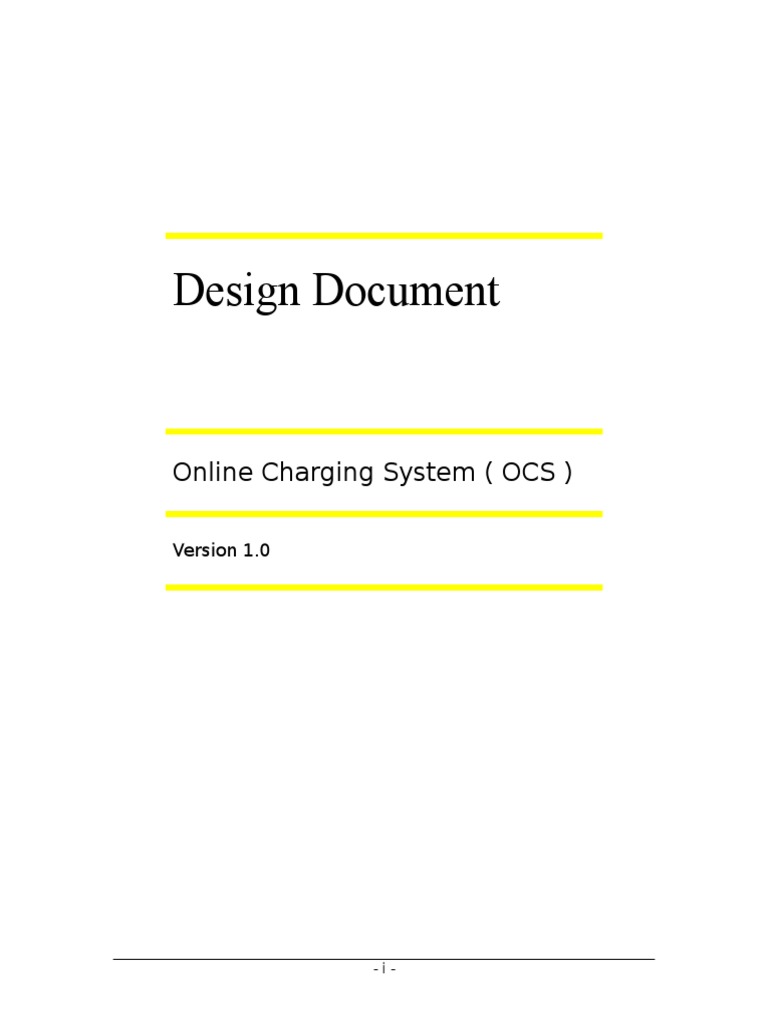 Online Charging System Design Document 2 | PDF | Communications ...