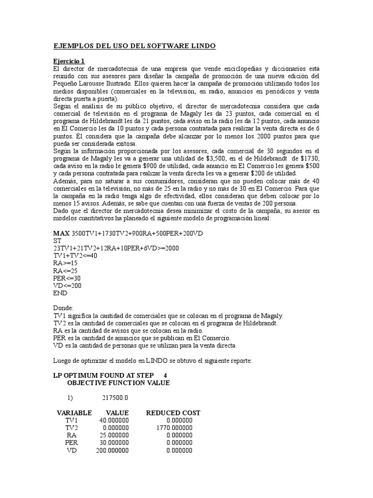 Ejemplo - Software Lindo | PDF | Euro | Anuncio de televisión