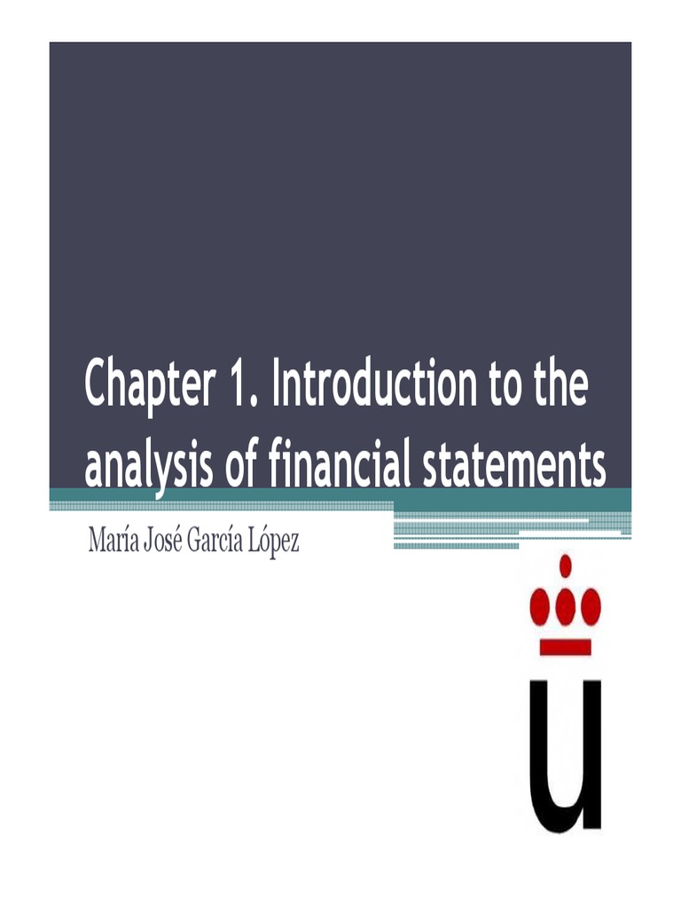 Chapter 1 Introduction To The Analysis Of Financial Statements Slides