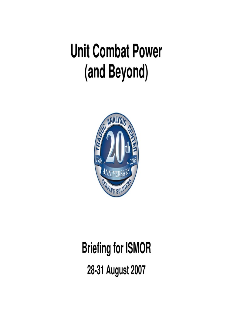 Assessing Unit Combat Power Methods | PDF | Military Organization ...