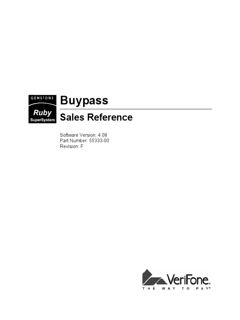Ruby Bypass Sales Reference Pdf Menu Financial Transaction