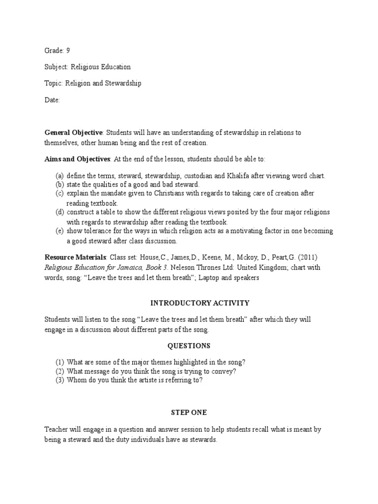 Re Grade 9 Plans | PDF | Lesson Plan | Taxes