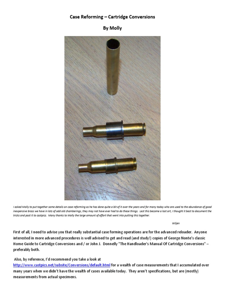 Case Reforming Techniques: A Guide to Converting Cartridge Cases ...