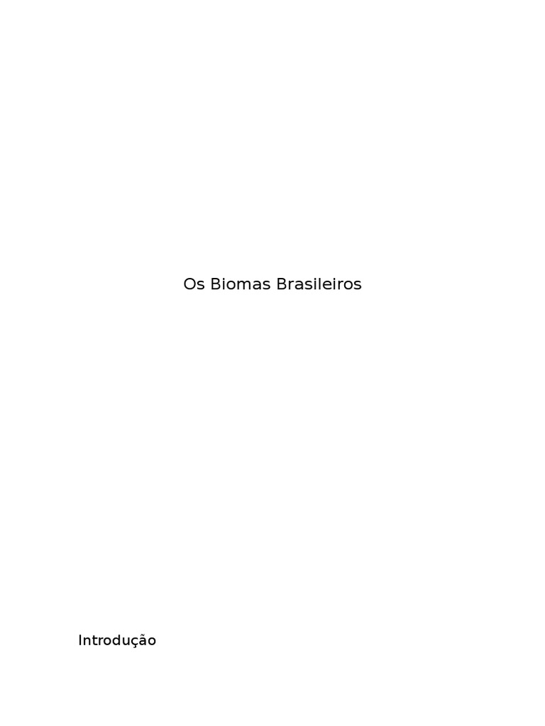 Trabalho Biomas Brasileiros | PDF | Biogeografia | Ecorregiões