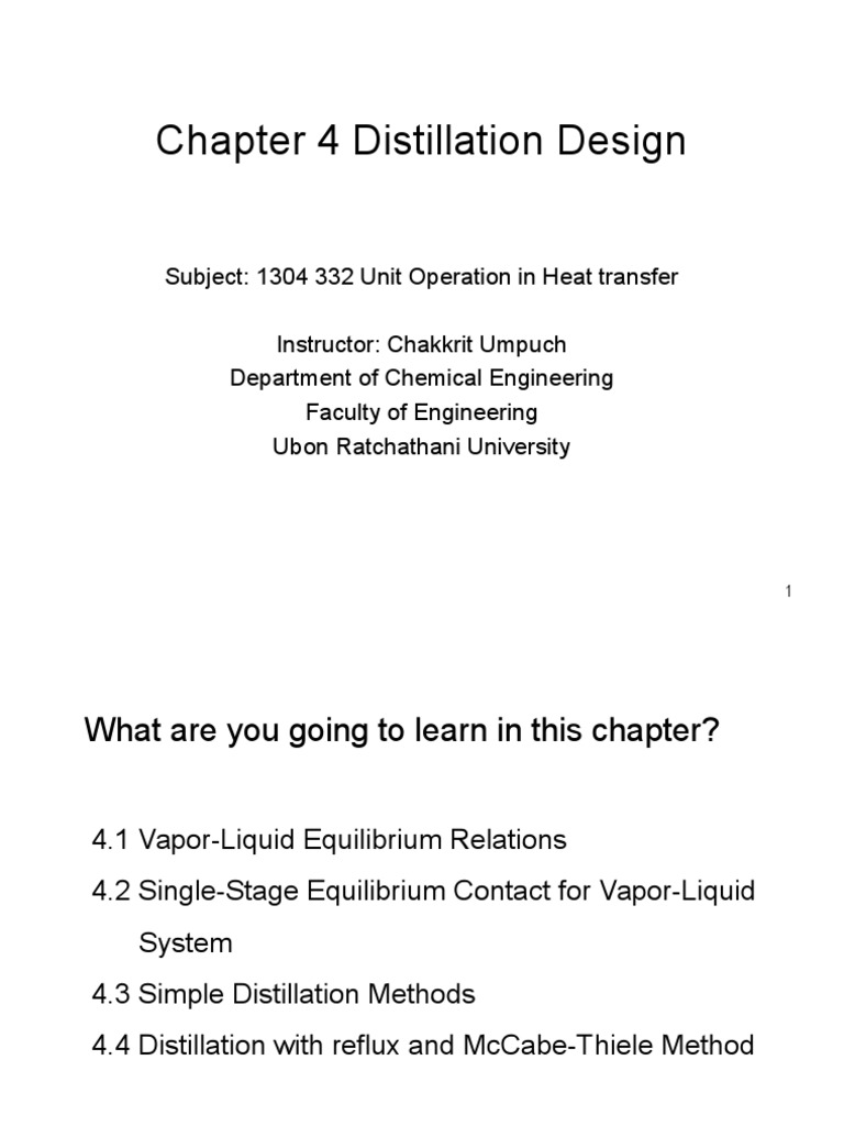 Distillation Process Project | PDF | Distillation | Chemical Process ...