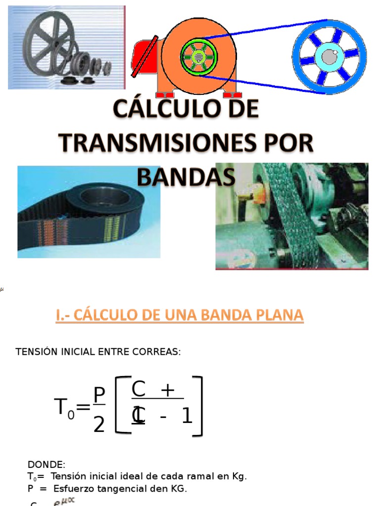 Calculo de Bandas V | Ingeniería mecánica | Cantidades fisicas