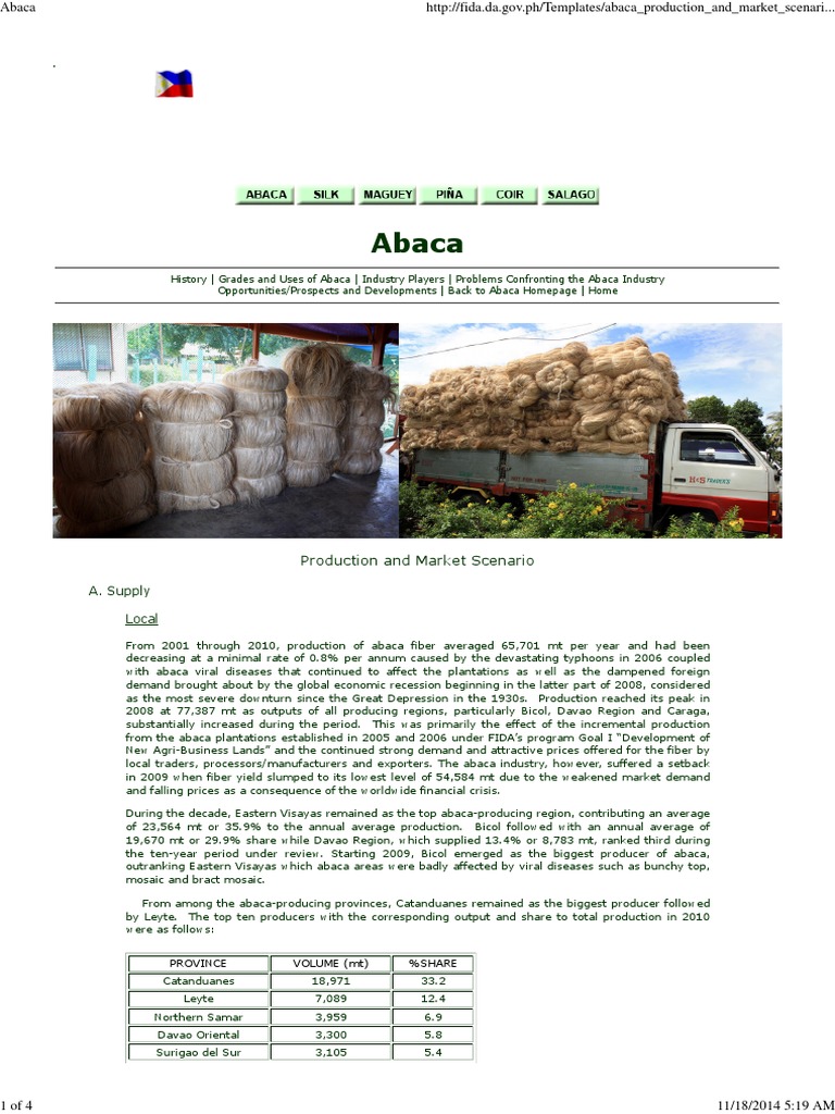 Abaca-Production and Management | PDF | Recession | Paper