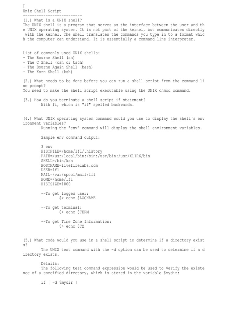 Unix Commands | PDF | Command Line Interface | Control Flow