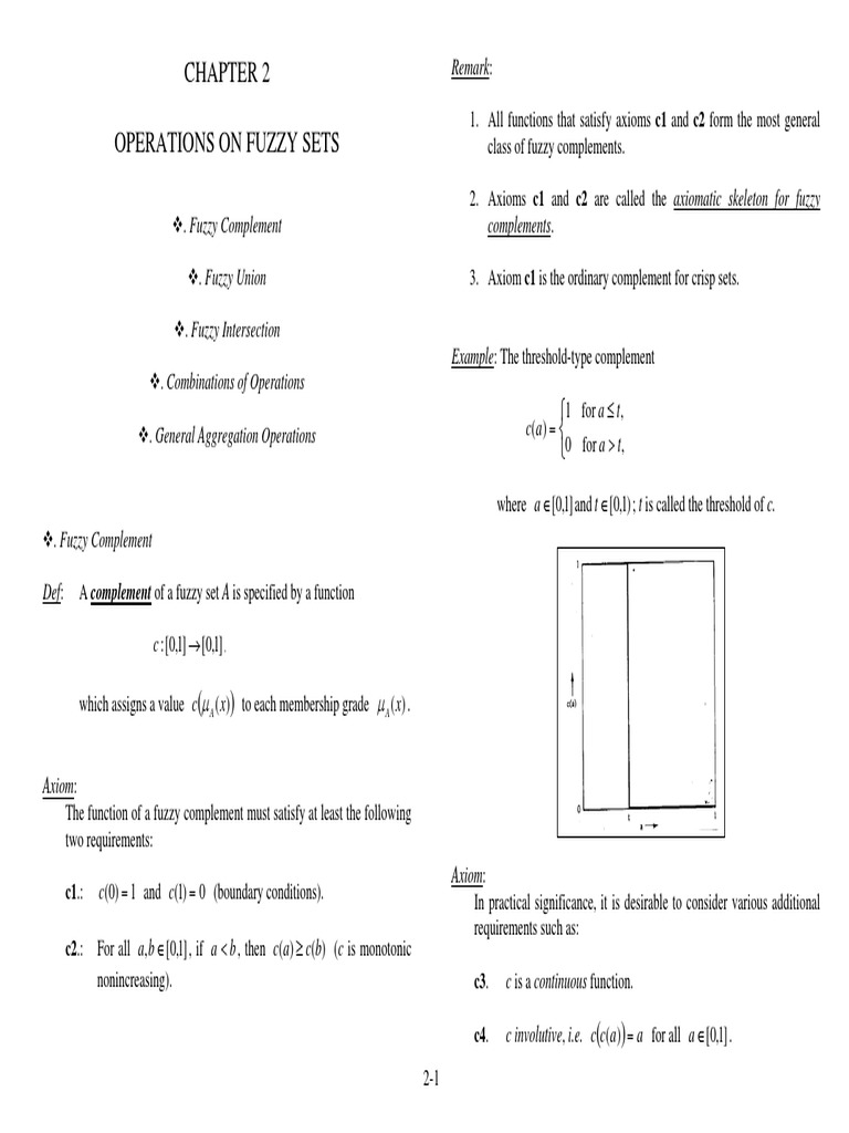 Fuzzy Operations | PDF | Complement System | Axiom