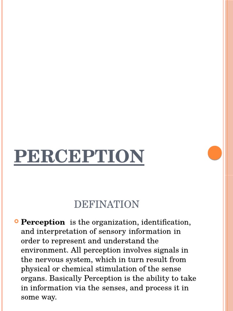 Perception | PDF | Perception | Emergence