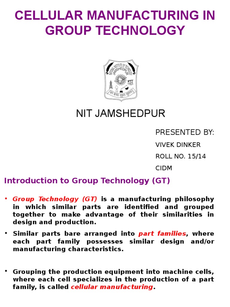 Group Technology and Cellular Manufacturing-I | PDF