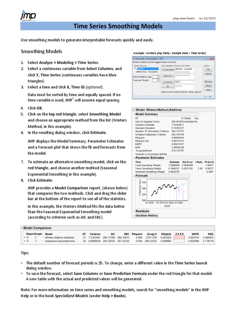 Time Series Smoothing Models 11 | PDF
