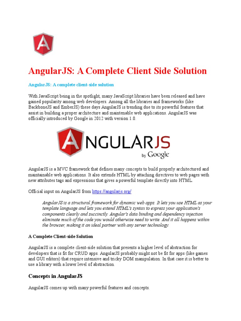 Angularjs: A Complete Client-Side Solution | PDF | Angular Js | Web ... Angularjs: A Complete Client-Side Solution | PDF | Angular Js | Web ...