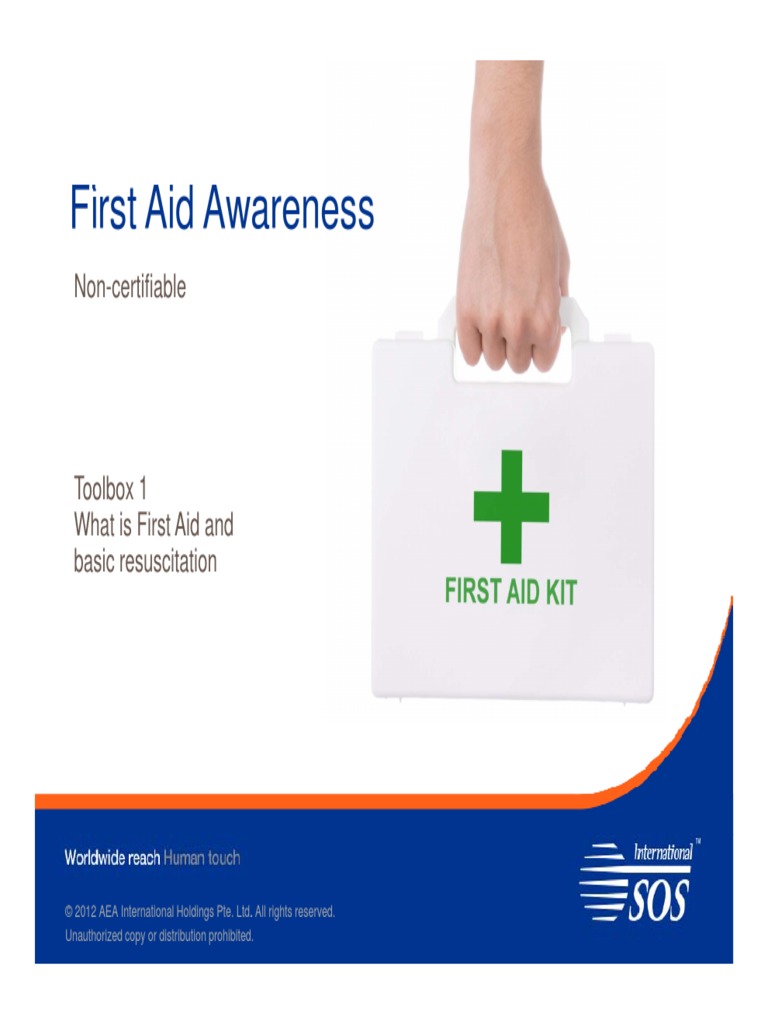3.1 Toolbox Talk 1 - First Aid Awareness - First Aid and Basic ...