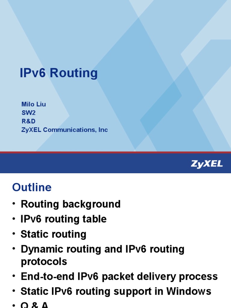 IPv6 Routing | PDF | I Pv6 | Routing