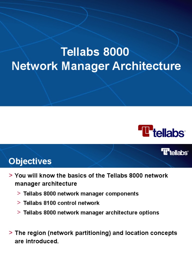 K03 Tellabs 8000 Network Manager Architecture | PDF | Workstation ...