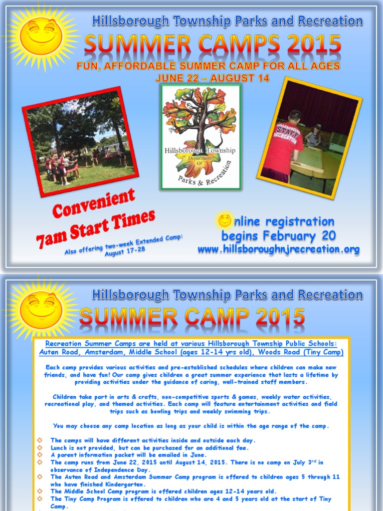 2015 Summer Camp Brochure | PDF | Camping | Schools