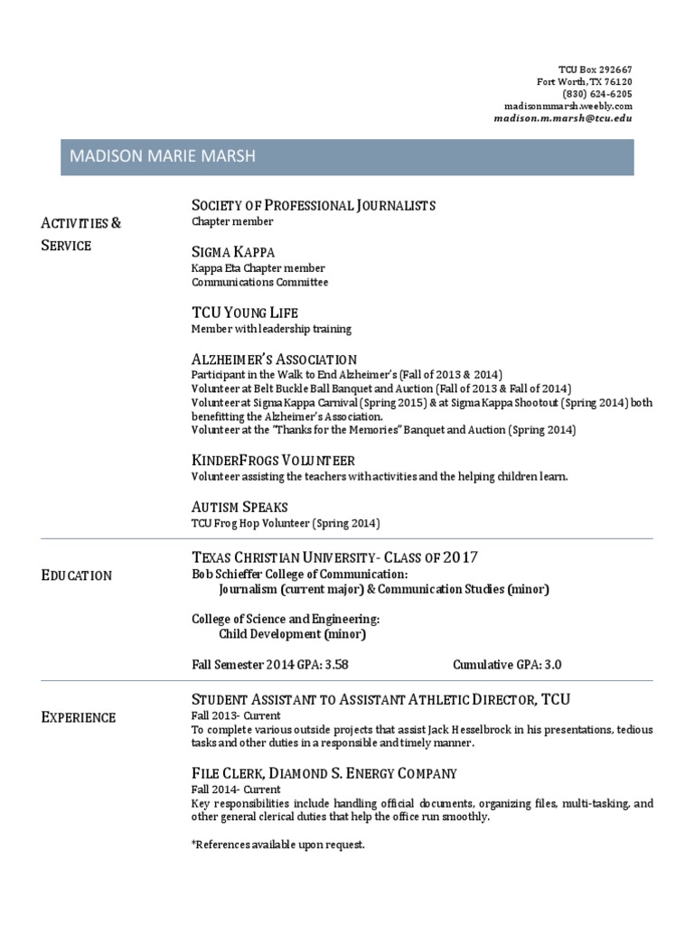 Current Resume | PDF | Wellness