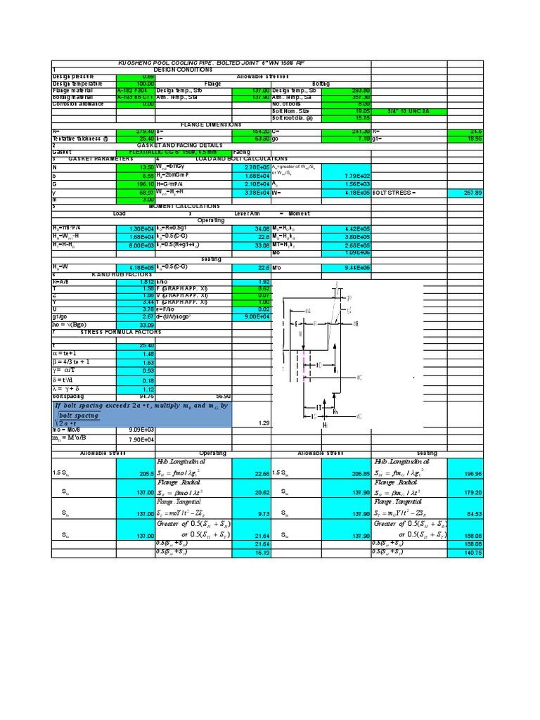 Ring Flange Calculation | PDF | Industrial Processes | Joining