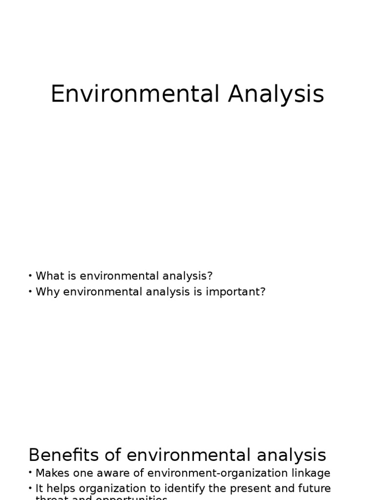 Environmental Analysis & Forecasting | PDF | Forecasting | Strategic ...