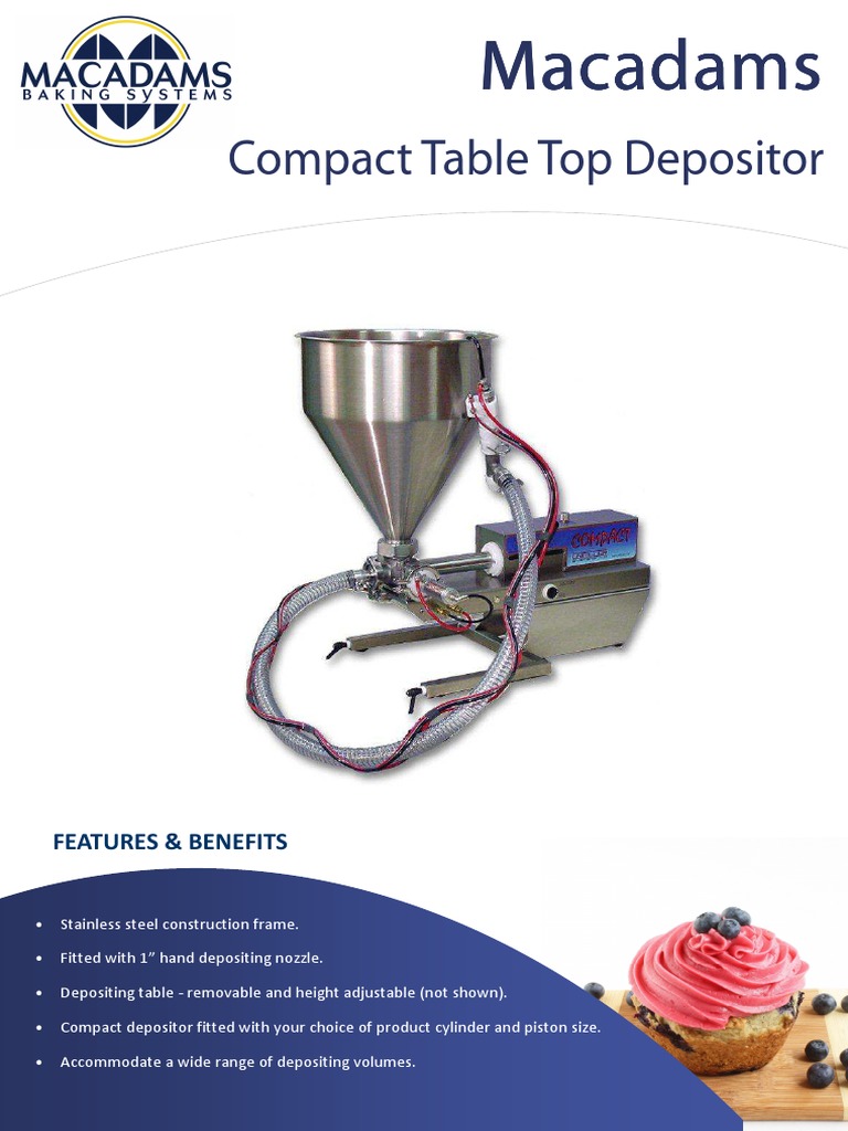 Compact Table Top Depositor: Macadams Macadams Macadams Macadams | PDF