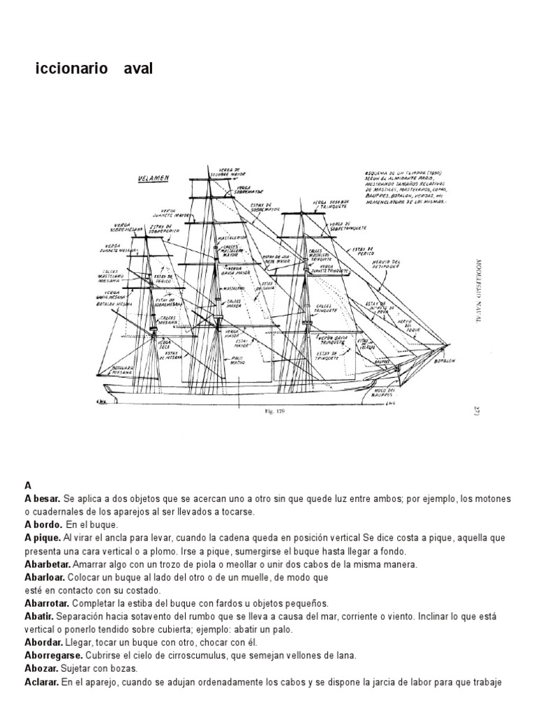 Diccionario de Términos Navales | PDF | Aparejo | Barcos