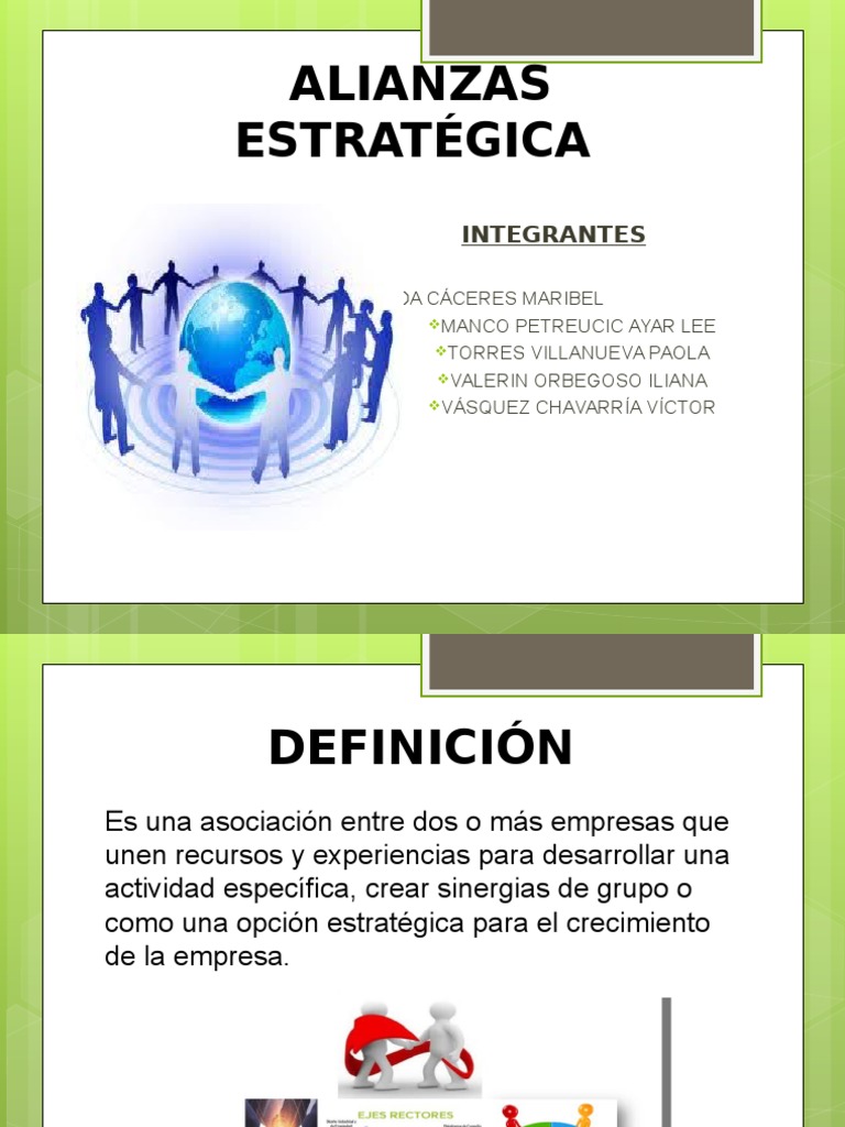 Definición Y Tipos De Alianzas Estratégicas Pdf Planificación
