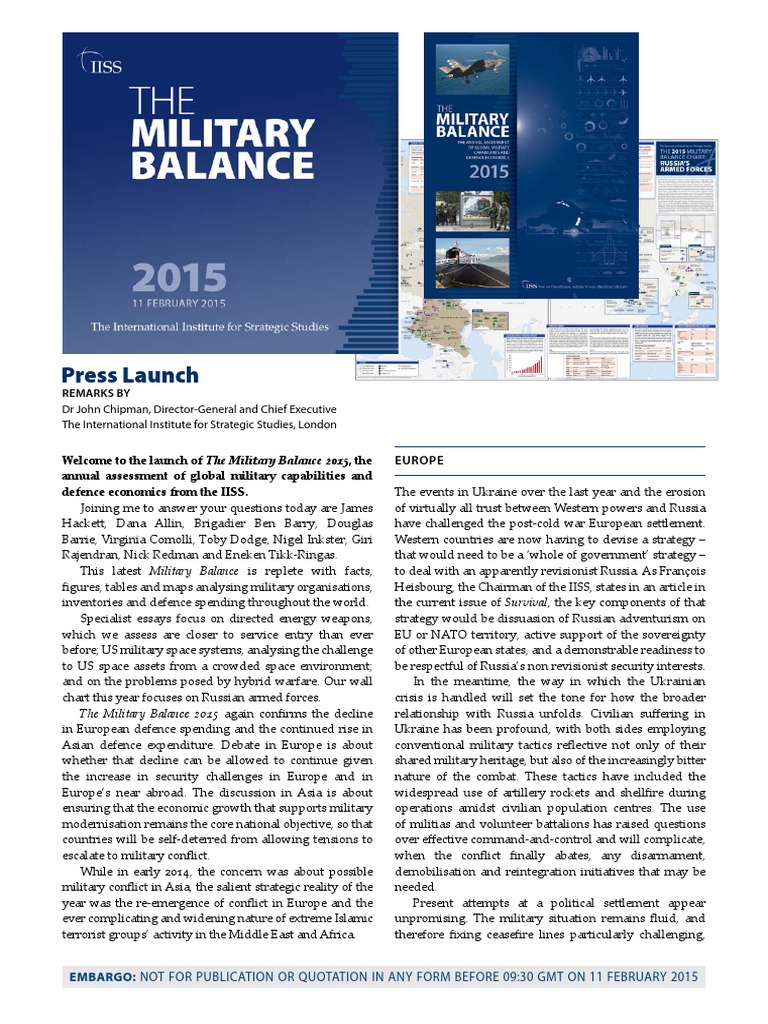 Military Balance 2015 Overview | PDF | Islamic State Of Iraq And The ...