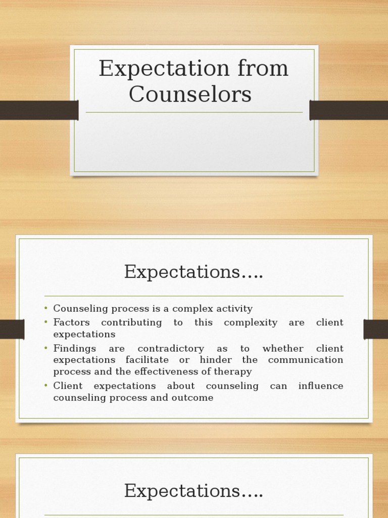 Expectation From Counsellors | PDF | Counseling Psychology | School ...