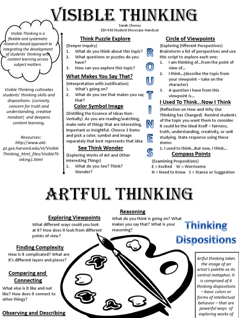 Visible Thinking in Education | PDF | Thought | Learning