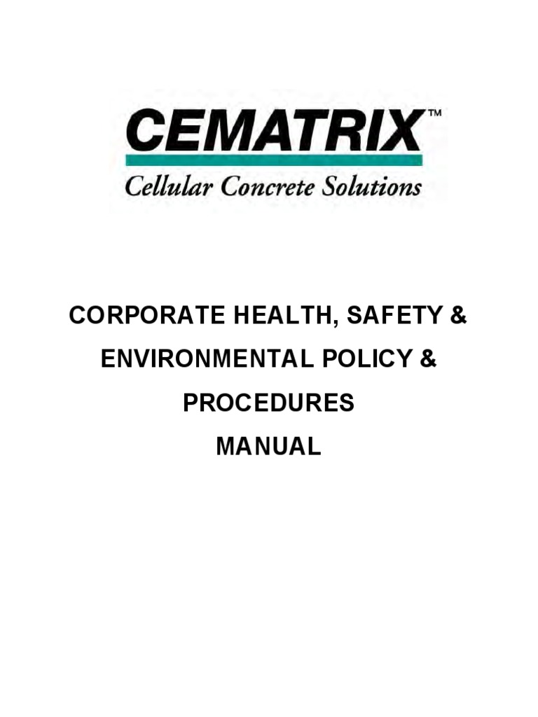 Cematrix | PDF | Personal Protective Equipment | Occupational Safety ...