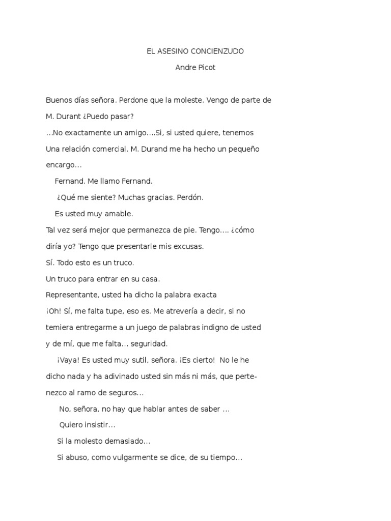 El Asesino Concienzudo | PDF | Derecho