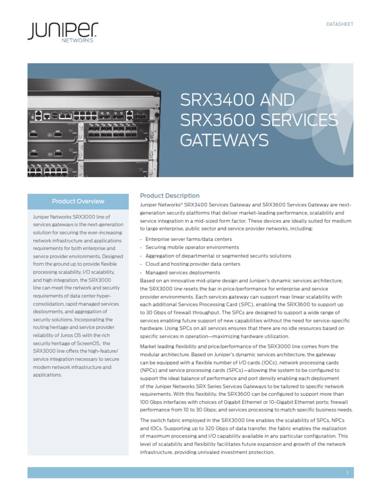 Data Sheet - SRX3400,3600 PDF | PDF | Denial Of Service Attack ...