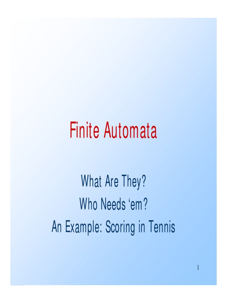 Finite State Automata Pdf Theory Of Computation Formal Methods