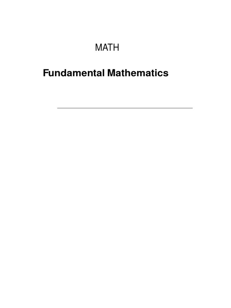 Fundamental Mathematics Concepts Explained | PDF | Computers