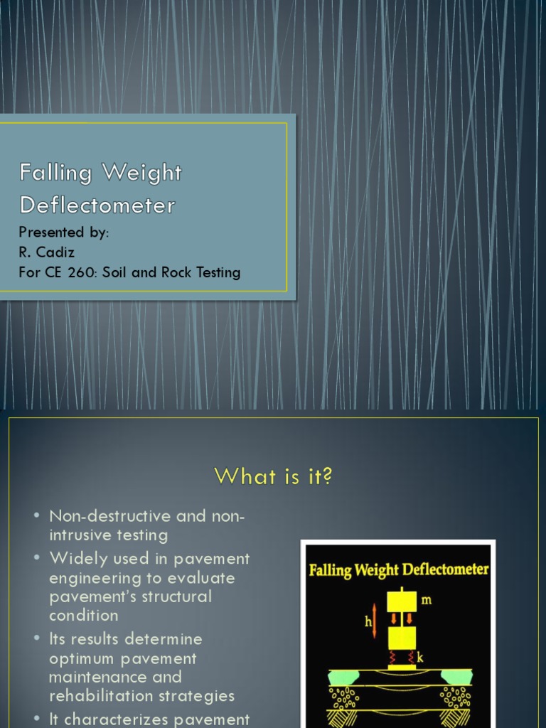 Overview of Falling Weight Deflectometer | PDF | Computers | Technology ...
