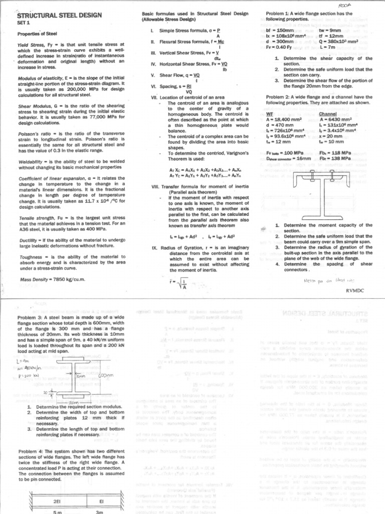 RI CE Board Reviewer - Steel | PDF