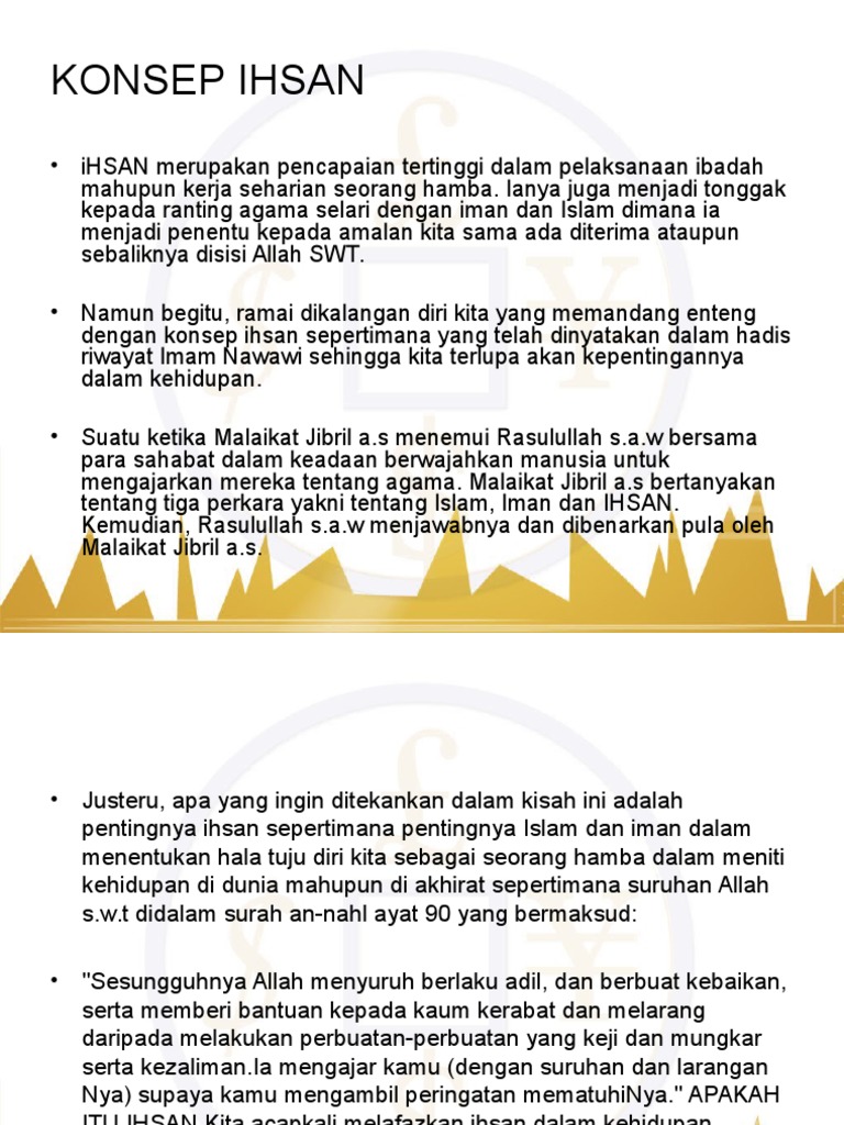 Konsep dan Kepentingan Ihsan dalam Islam | PDF