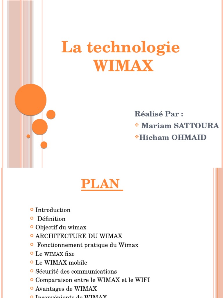 Presentation Wimax | PDF | WiMAX | Wi-Fi