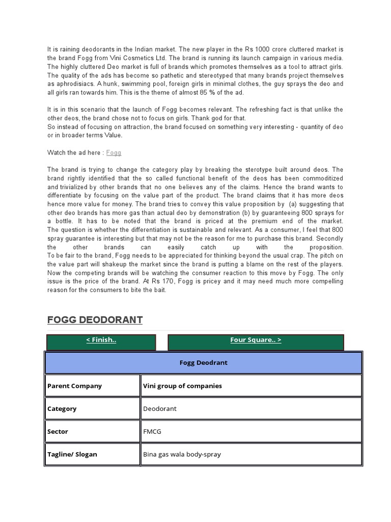 Fogg Info | PDF | Brand | Advertising