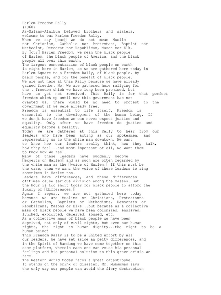 Malcolm X Speech | PDF | Malcolm X | Moses