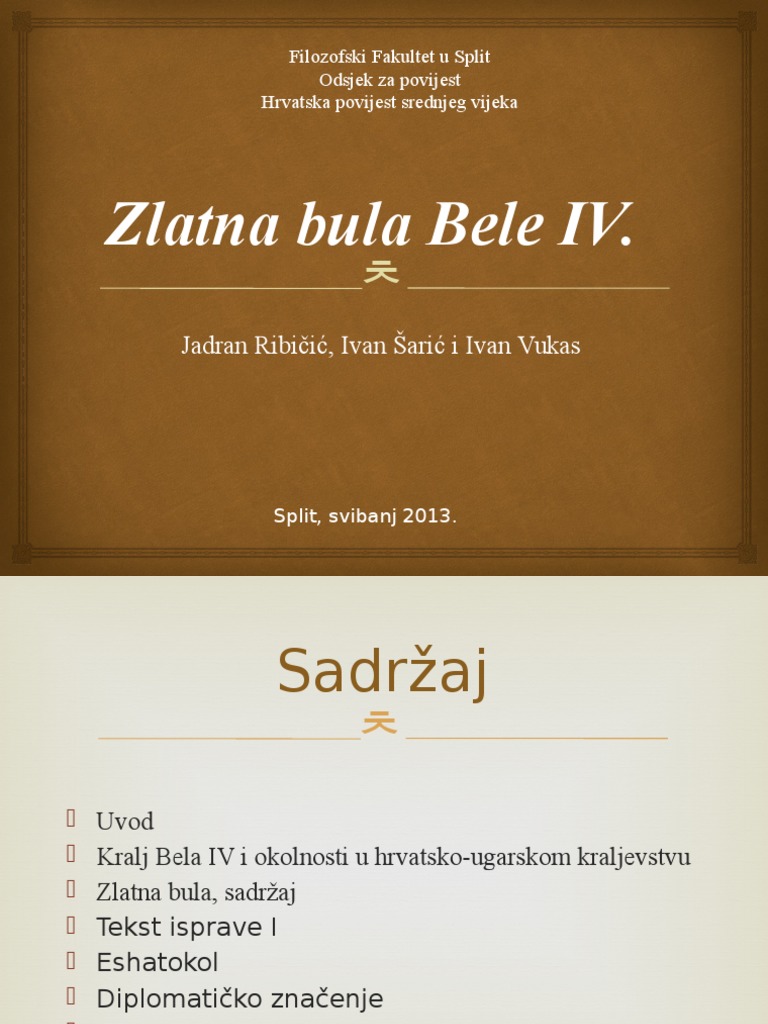 Zlatna Bula Bele IV | PDF