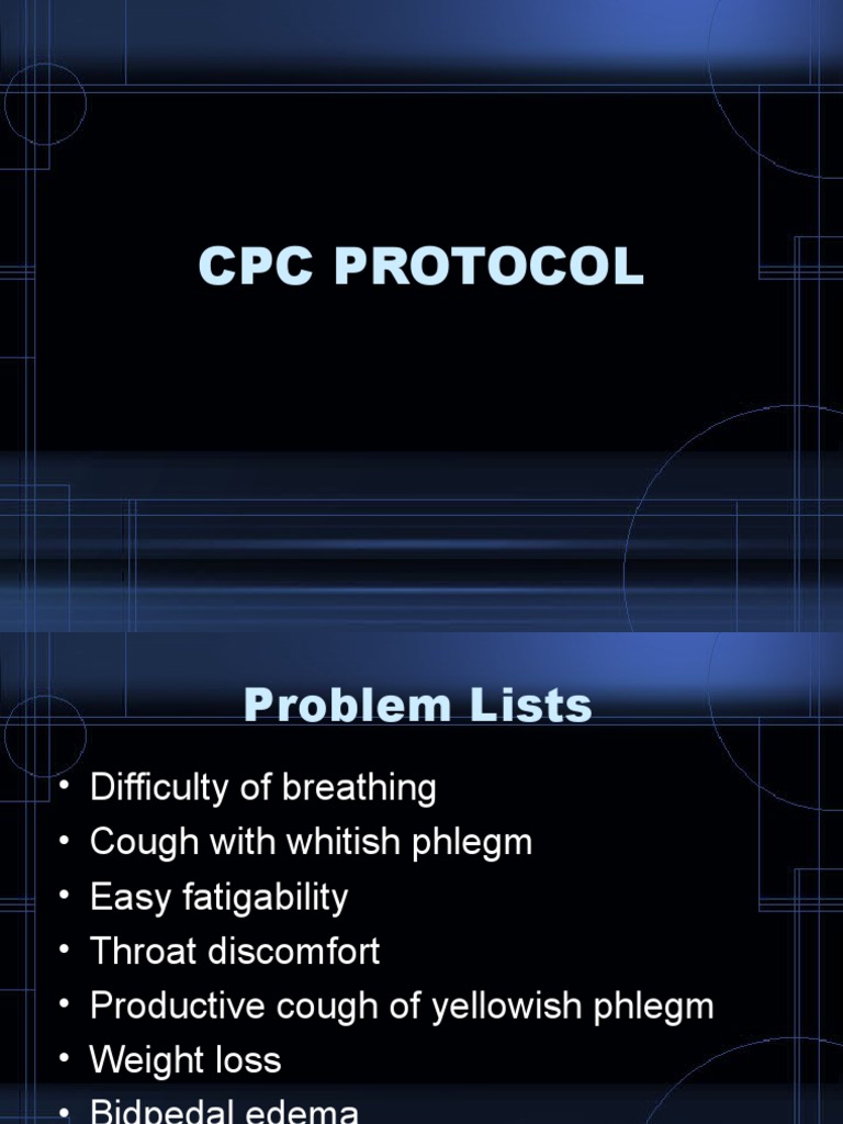 CPC Protocol | PDF | Cough | Asthma