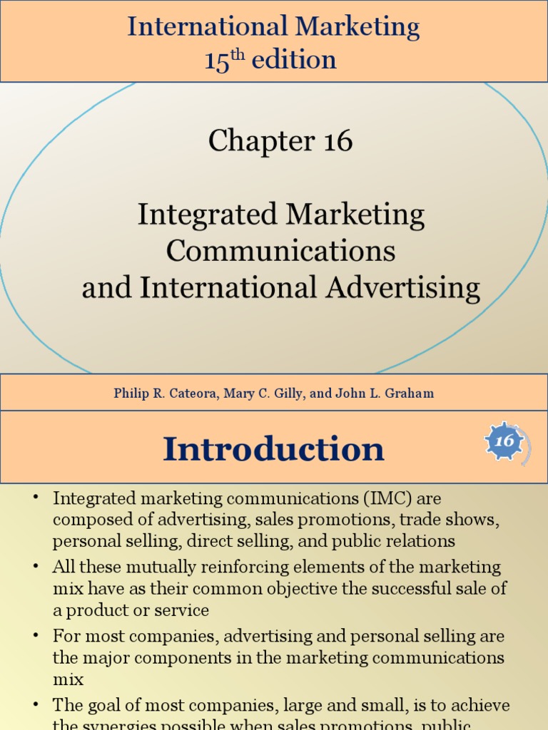 Chapter 16 Integrated Marketing Communications and International ...