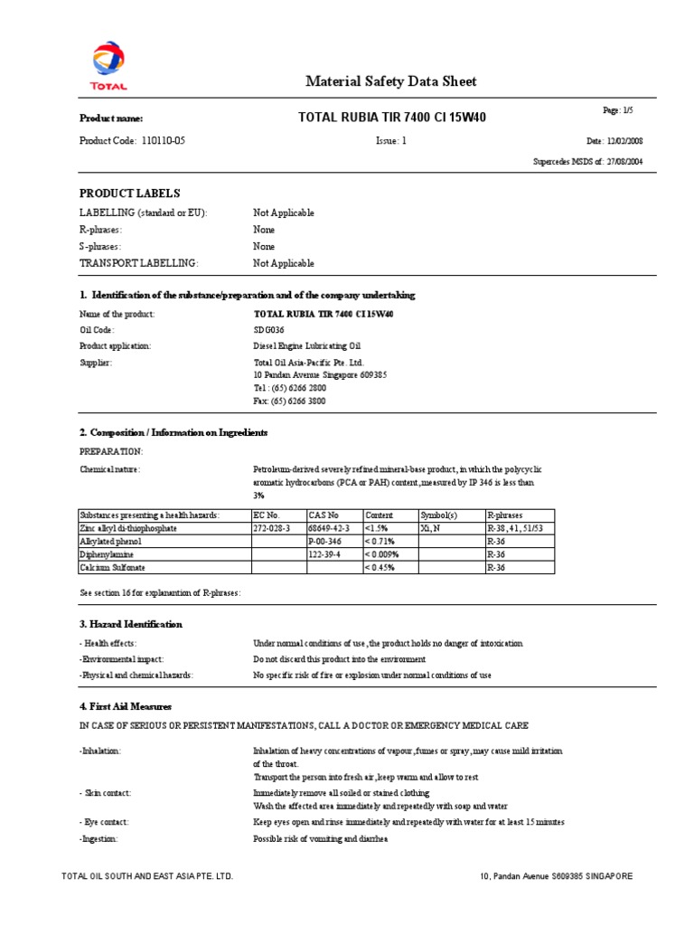 MSDS | PDF | Carbon Dioxide | Combustion